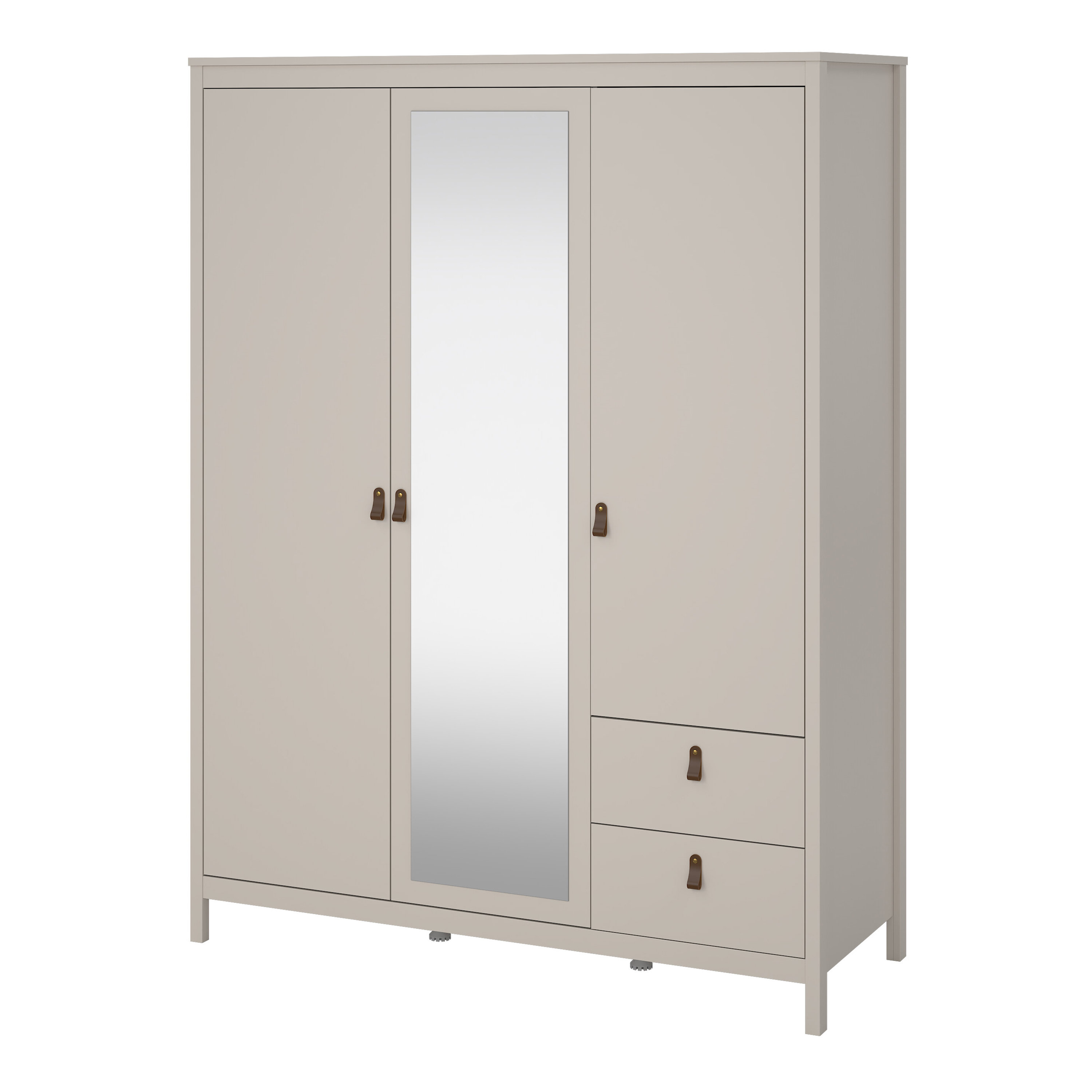 Ebern Designs Ruaridh Wardrobe with 2 Doors + 1 Mirror Door + 2 Drawers ...