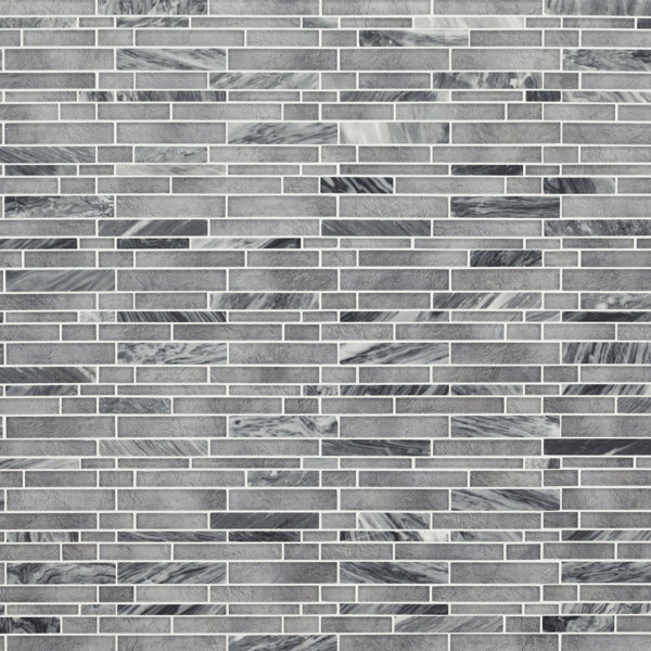 MSI Interlocking Random Sized Glass Mosaic Sheet Tile - Wayfair Canada
