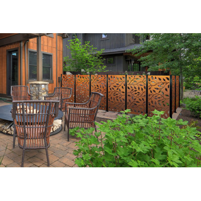 OUTDECO Steel Leaf Decorative Panel | Wayfair