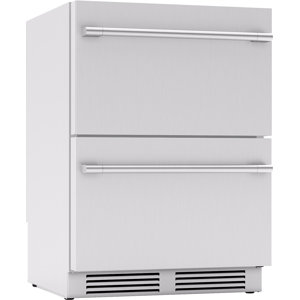 Zephyr Presrv 24 In. 5.1 cu. ft. Dual Zone Outdoor Refrigerator Drawers ...