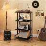 Hokku Designs 4-Tier Media Stand With Power Outlet & Remote LED Lights ...