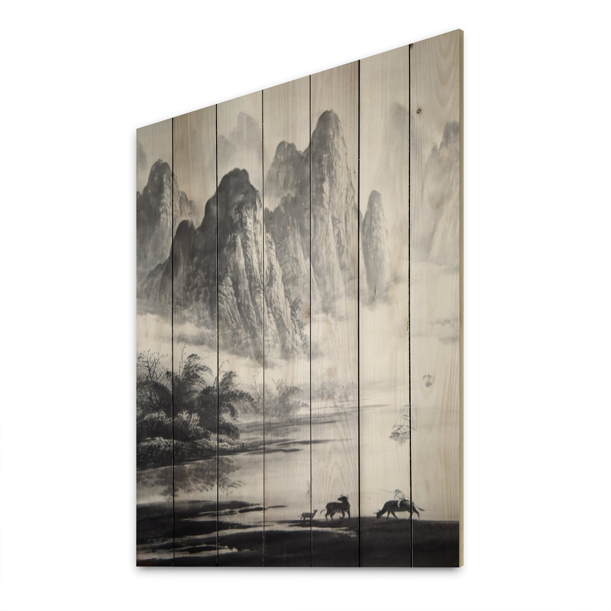 Millwood Pines Chinese Traditional Painting Landscape - Traditional ...