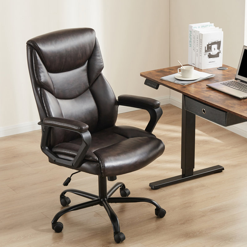 Latitude Run® Jakorey Vegan Leather Computer Executive Chair with ...