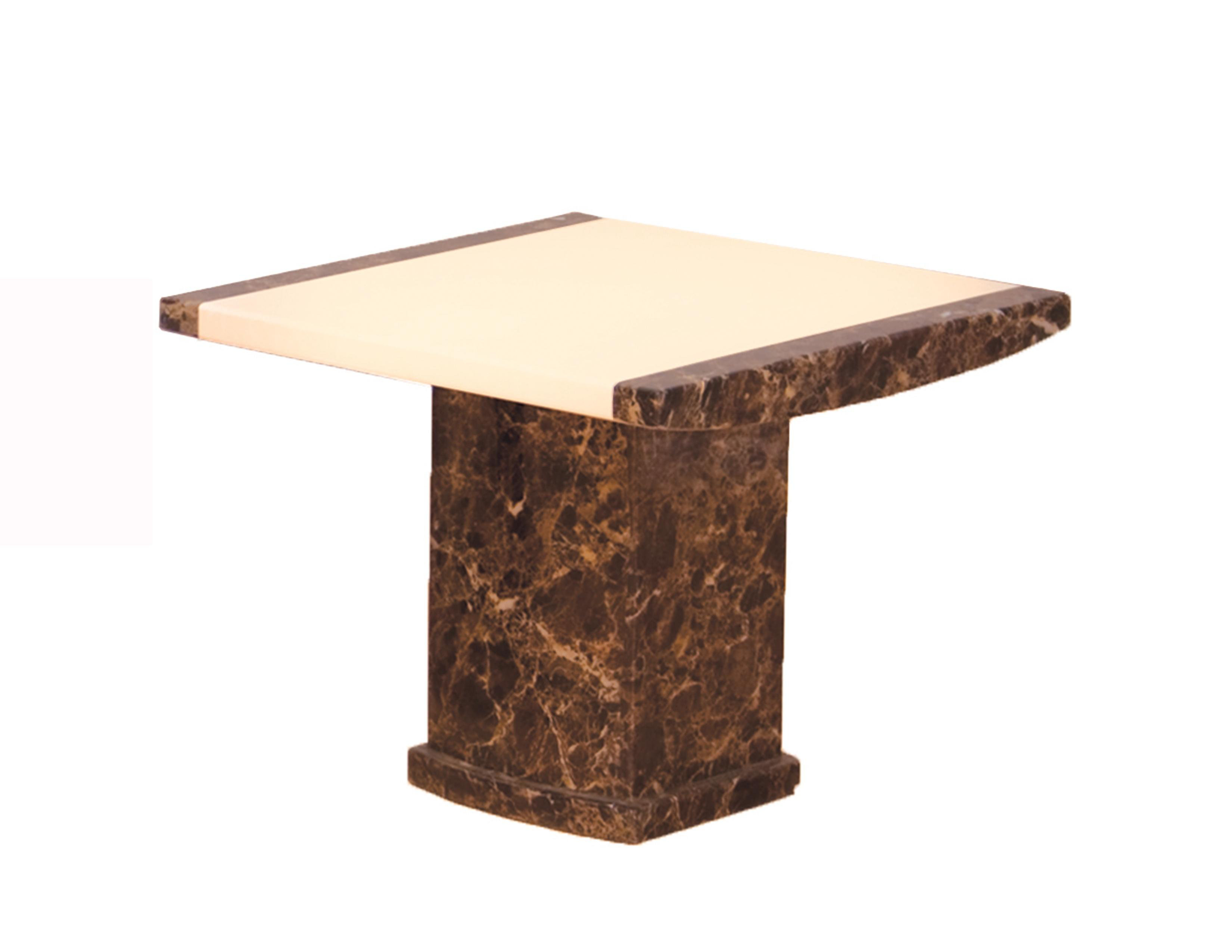 Latitude Run® Pedestal Marble Pedestal End Table | Wayfair