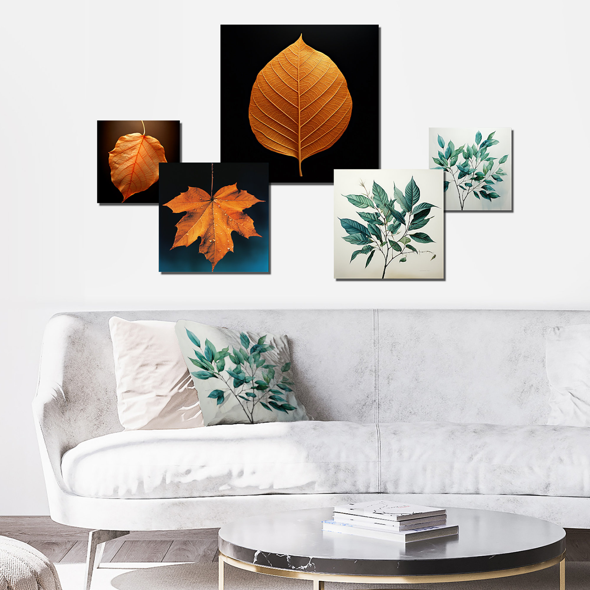 Lark Manor™ Tangerine Orange Maple Translucency Foliage - Leaves Wall ...