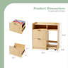 Winado 2 Drawer Wooden File Cabinet With Mobile Side Cart Wood Grain ...