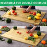 Zstar Extra Large Bamboo Cutting Board, With Handles And Juice Groove ...