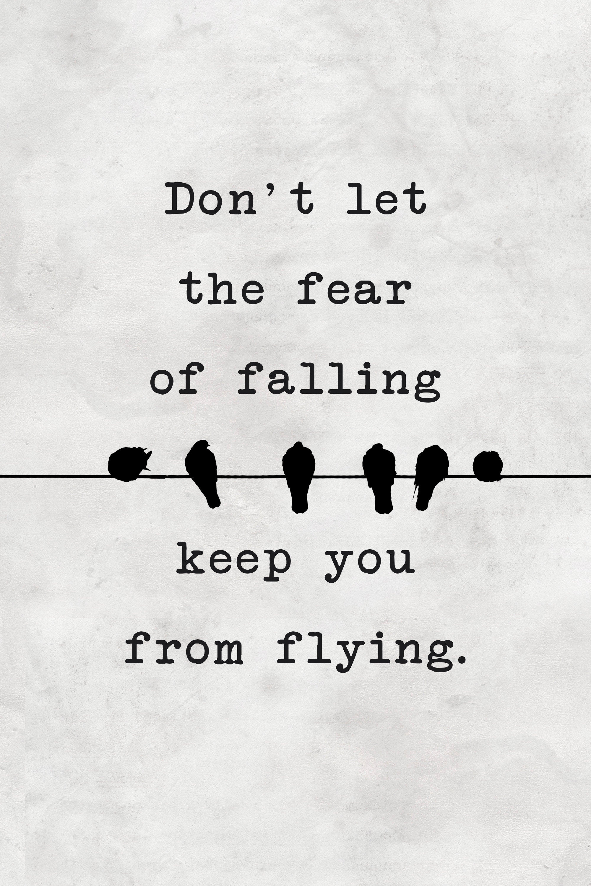 Ebern Designs Fear of Falling - Wrapped Canvas Textual Art Print ...
