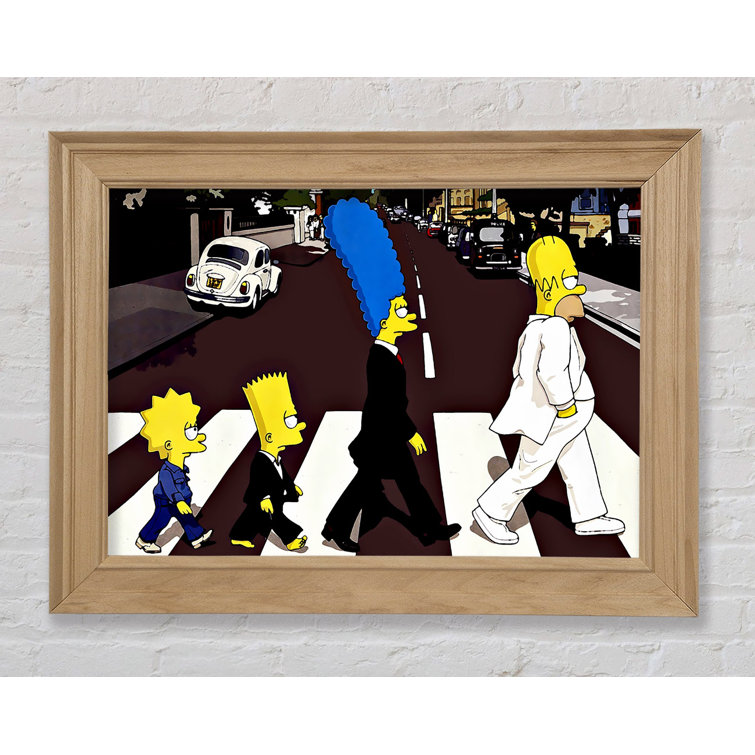 Bright Star Simpsons Abbey Road - Single Picture Frame Art Prints ...