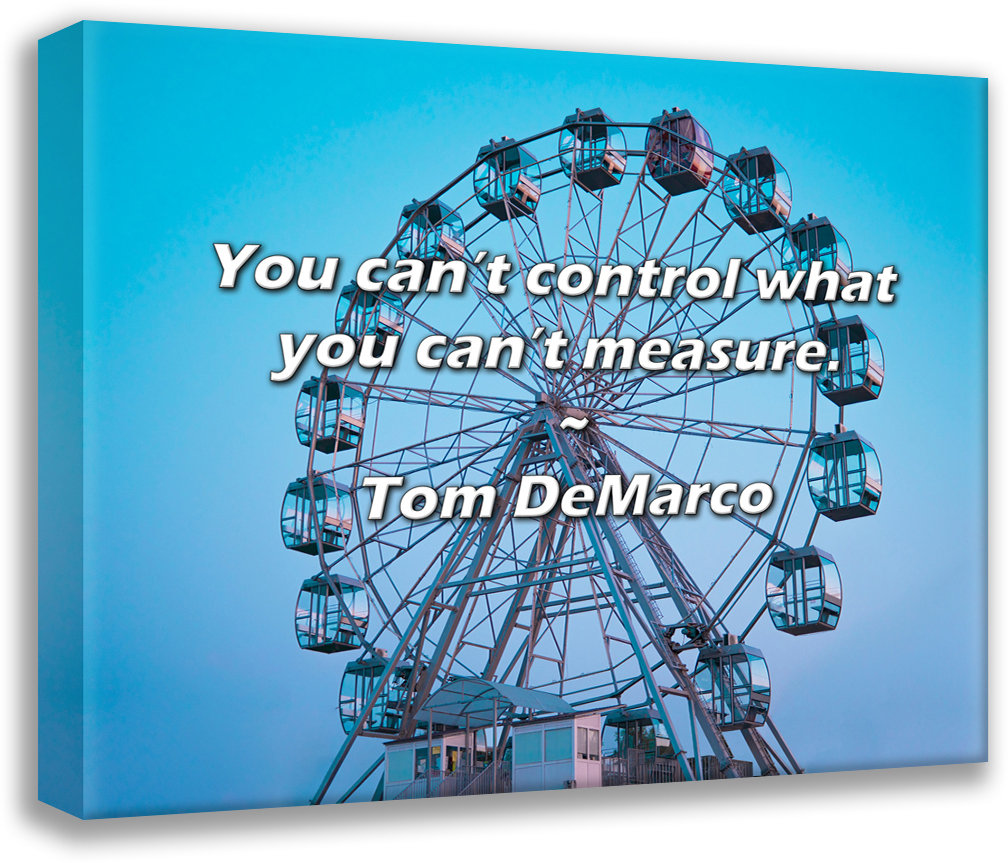 17 Stories Tom DeMarco Quote: You can’t control what you can’t measure ...