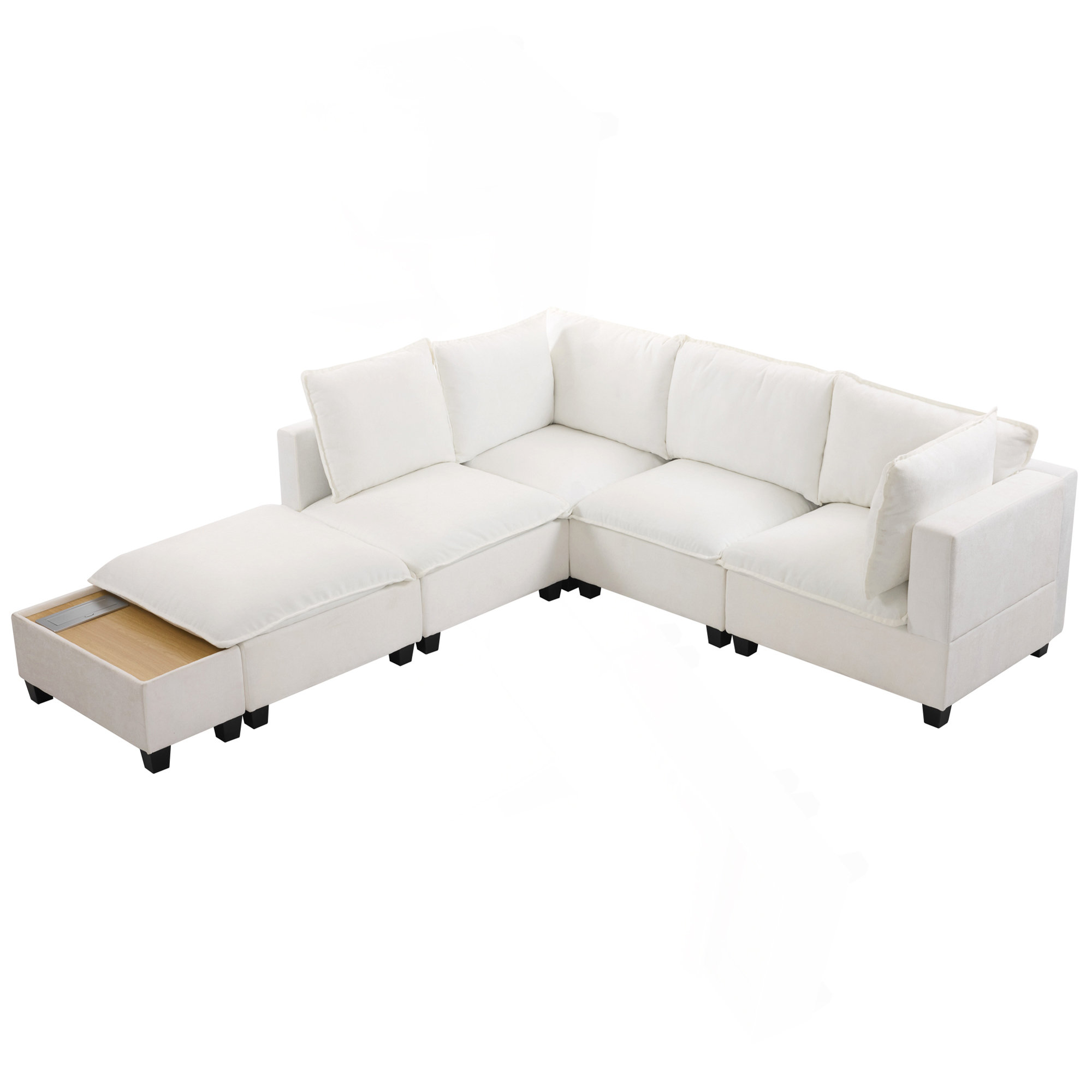 Latitude Run® 90" U-Shaped Sectional Sofa Modular Sofa Couch With A ...