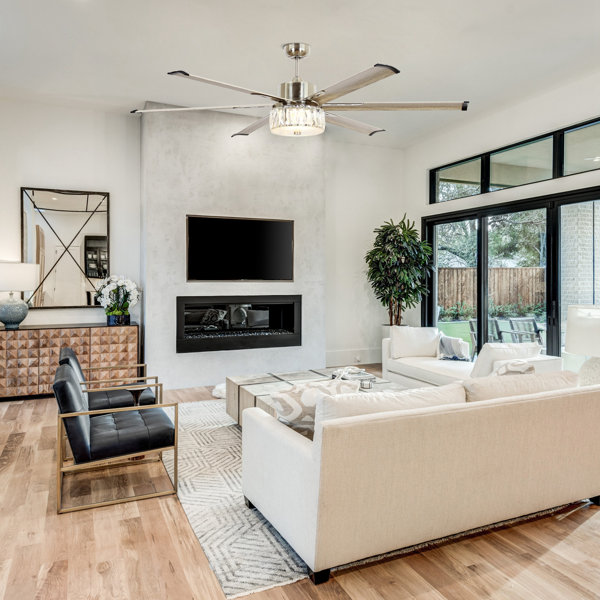 Willa Arlo™ Interiors 6 - Blade Ceiling Fan with Light Kit Included ...