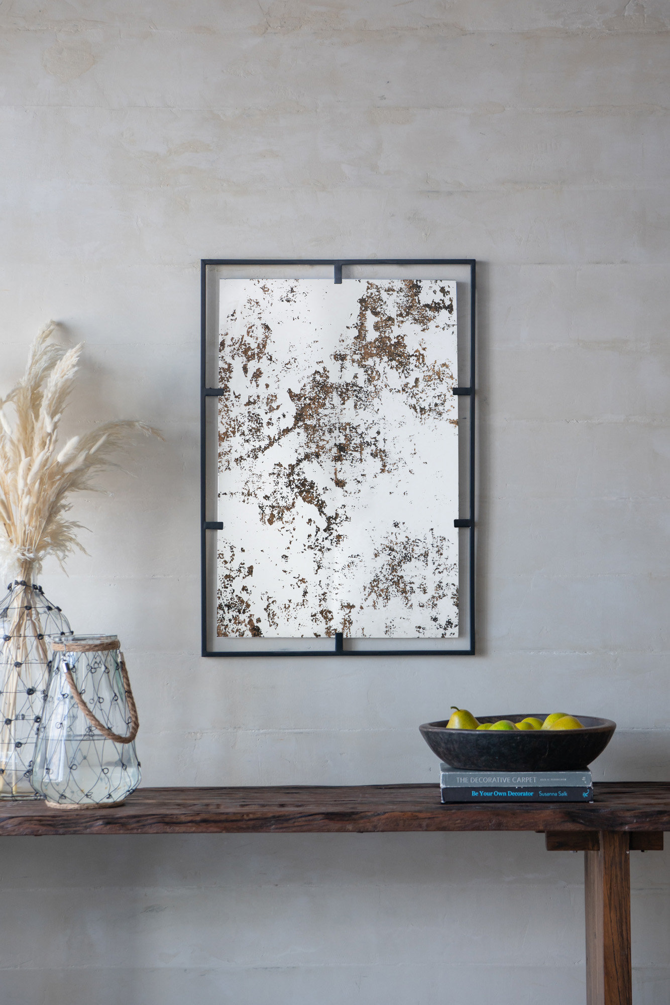 Wrought Studio Rectangle Antiqued Wall Mirror For Home Wall Decor ...