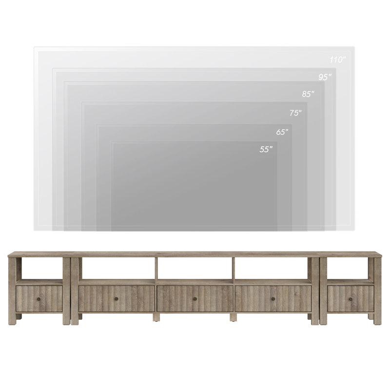 Millwood Pines Demiya 105.2'' W TV Stand & Reviews | Wayfair