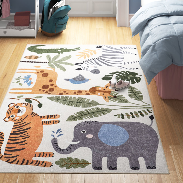 Viv + Rae Felipa Graphic Machine Washable Area Rug for Living Room ...