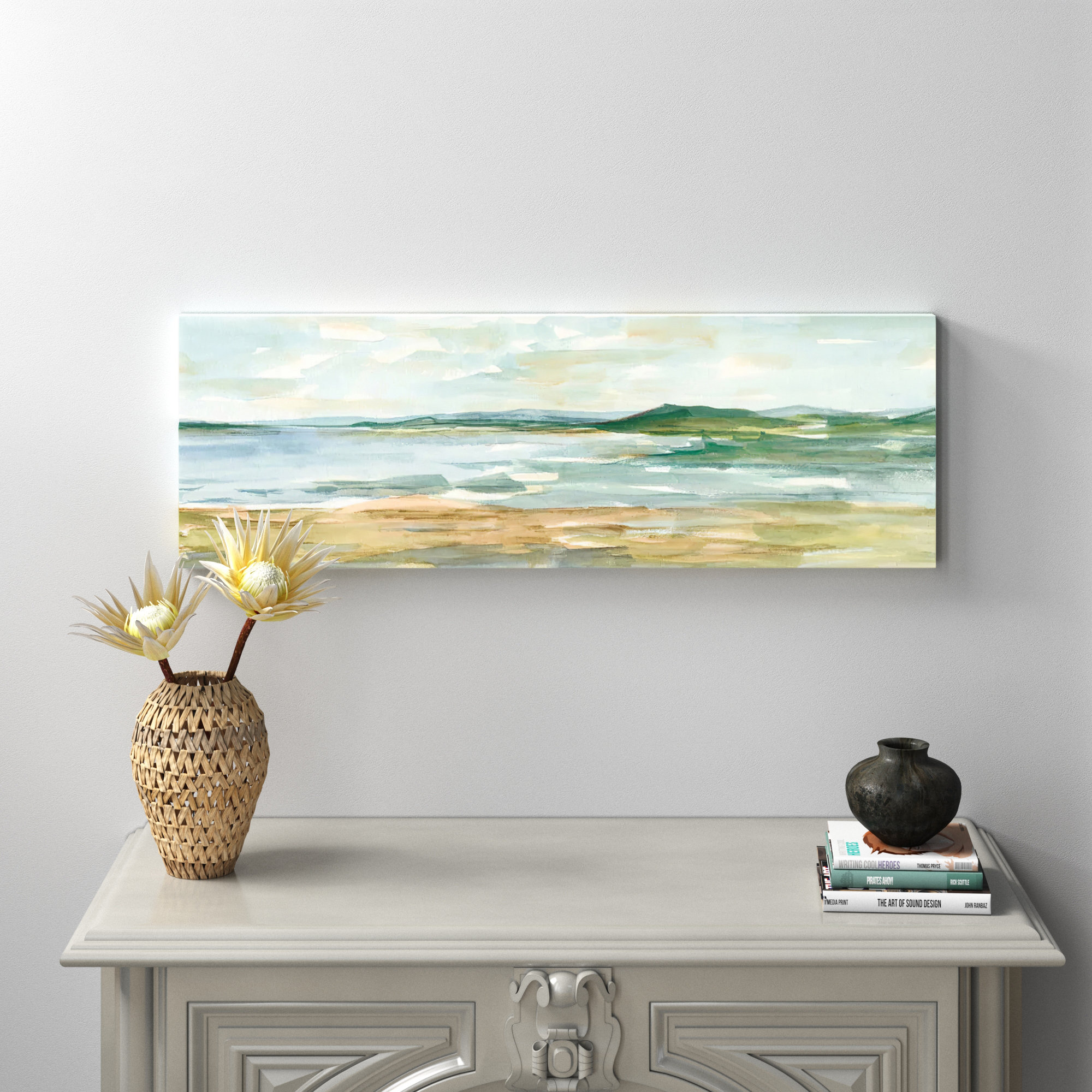 The Twillery Co.® 'Panoramic Seascape I' Graphic Art Print on Wrapped ...