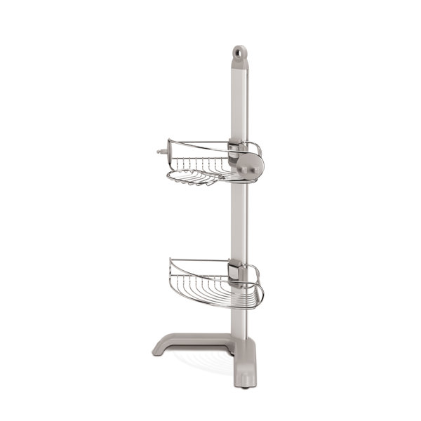 Simplehuman Corner Shower Caddy, Stainless Steel and Anodized Aluminum ...