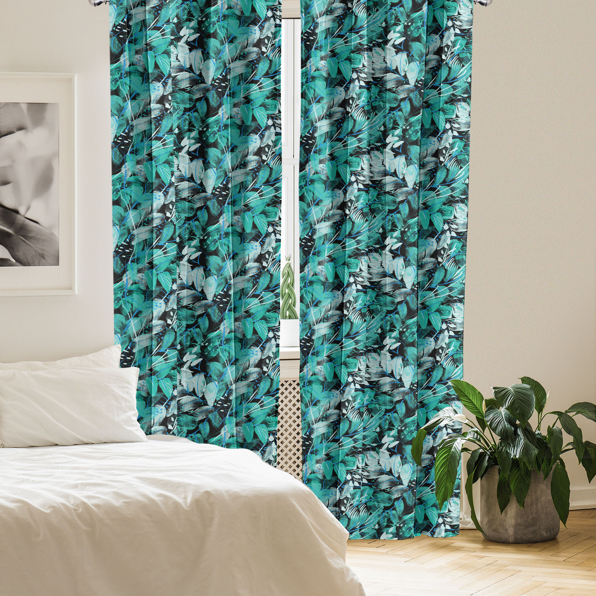 East Urban Home Jabina Microfiber Semi-Sheer Curtain Pair | Wayfair