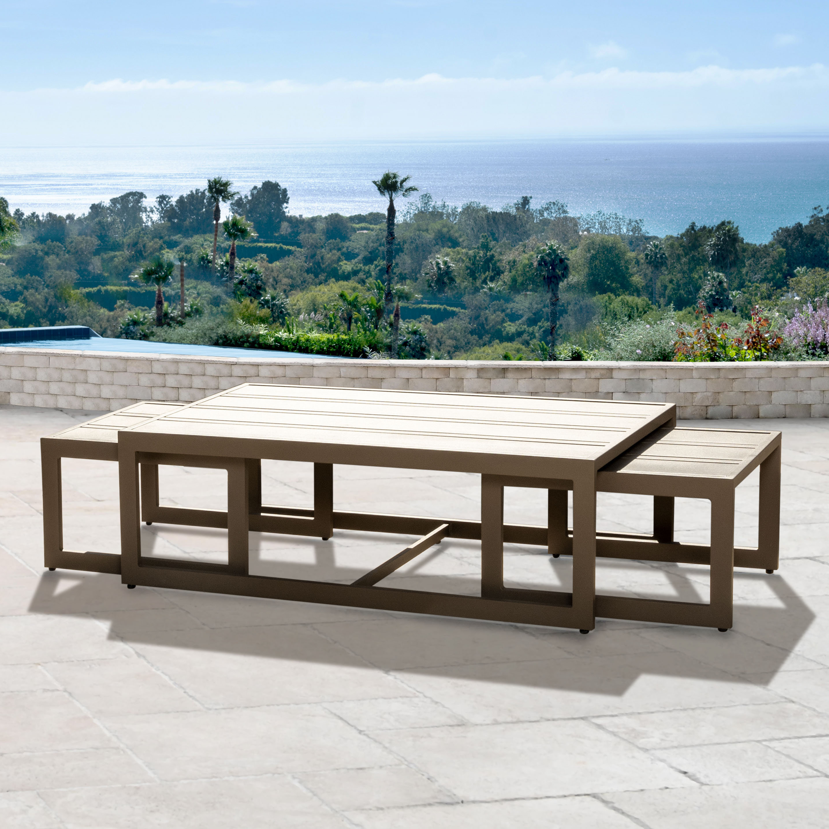 Hokku Designs Anaiis Aluminum Coffee Table | Wayfair