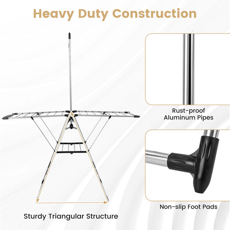 Rebrilliant Foldable Gullwing Drying Rack | Wayfair