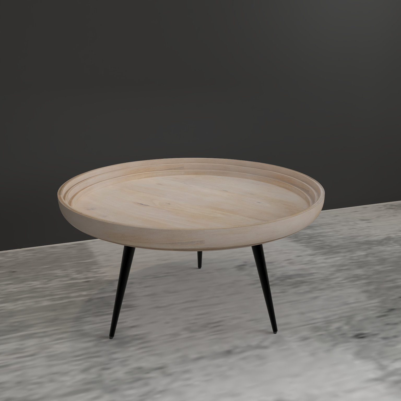 George Oliver Urban Chic Coffee Table 30 Inch Round Tray Top ...