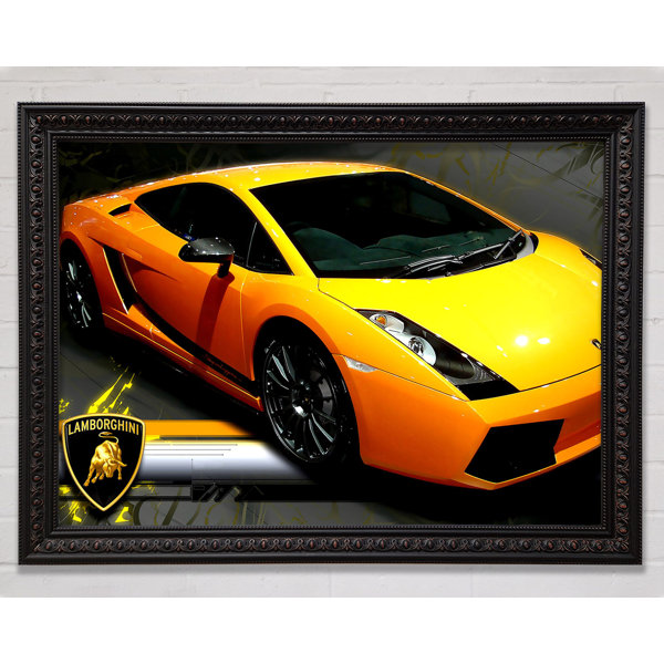 Bright Star Yellow Tuned Lamborghini - Single Picture Frame Print ...