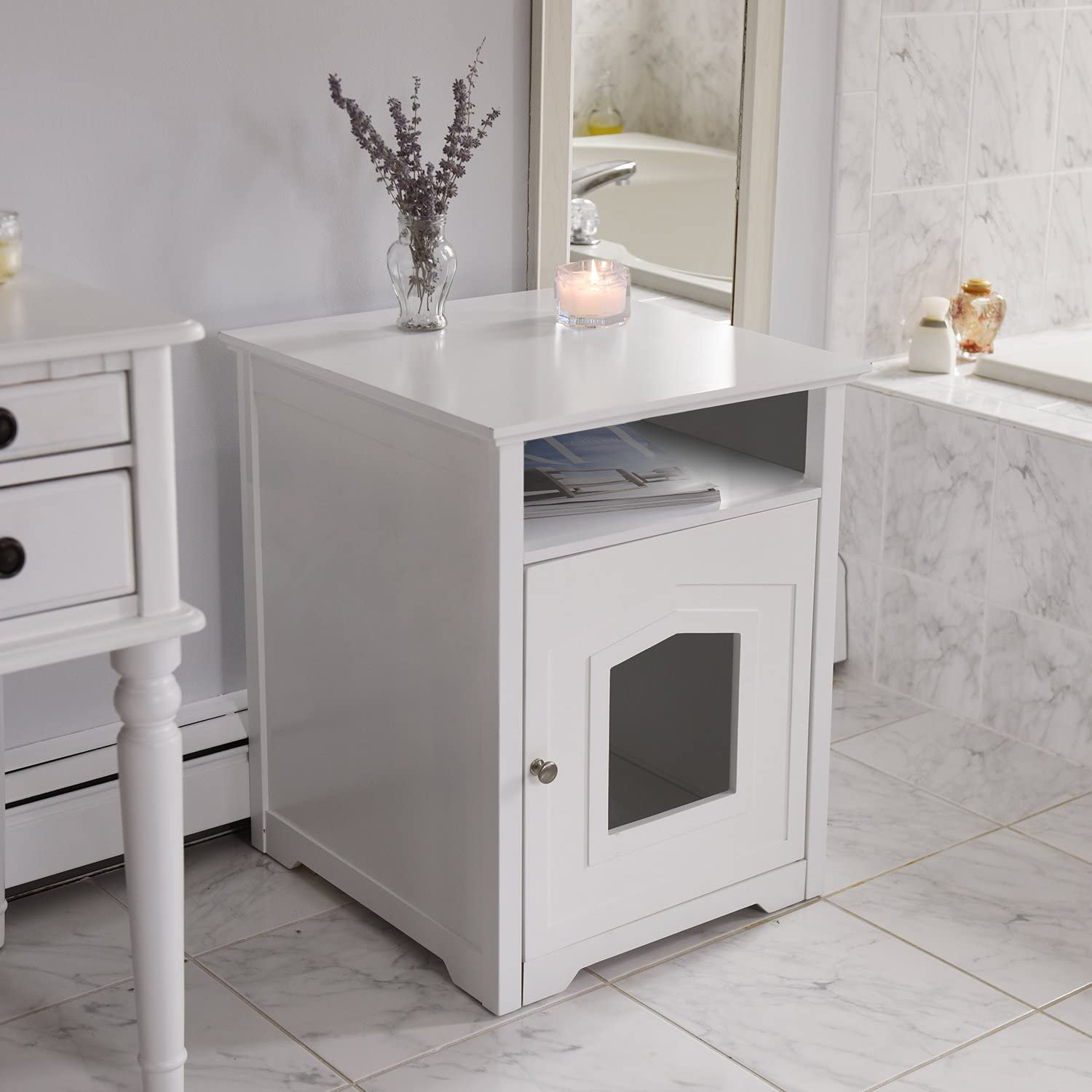 Tucker Murphy Pet™ Milla Wood Litter Box Enclosure & Reviews | Wayfair