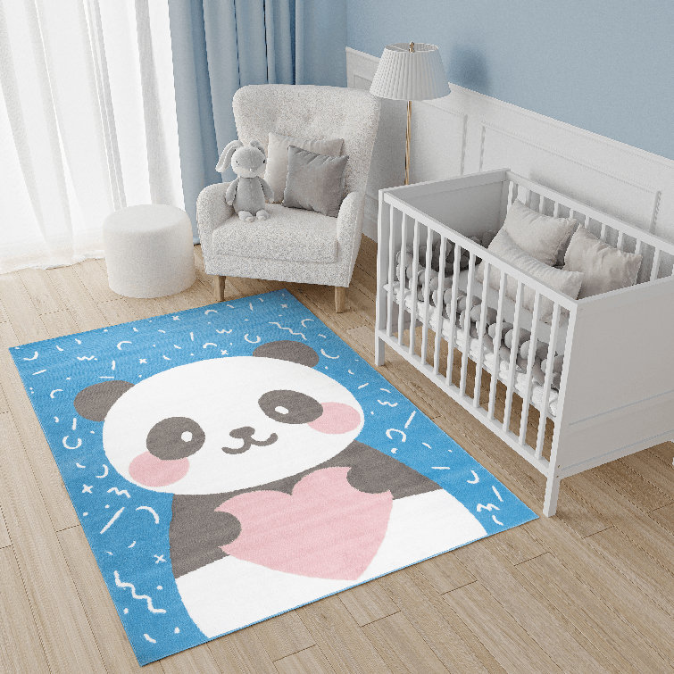Zoomie Kids Jayce Blue And Pink Area Rug | Wayfair.co.uk