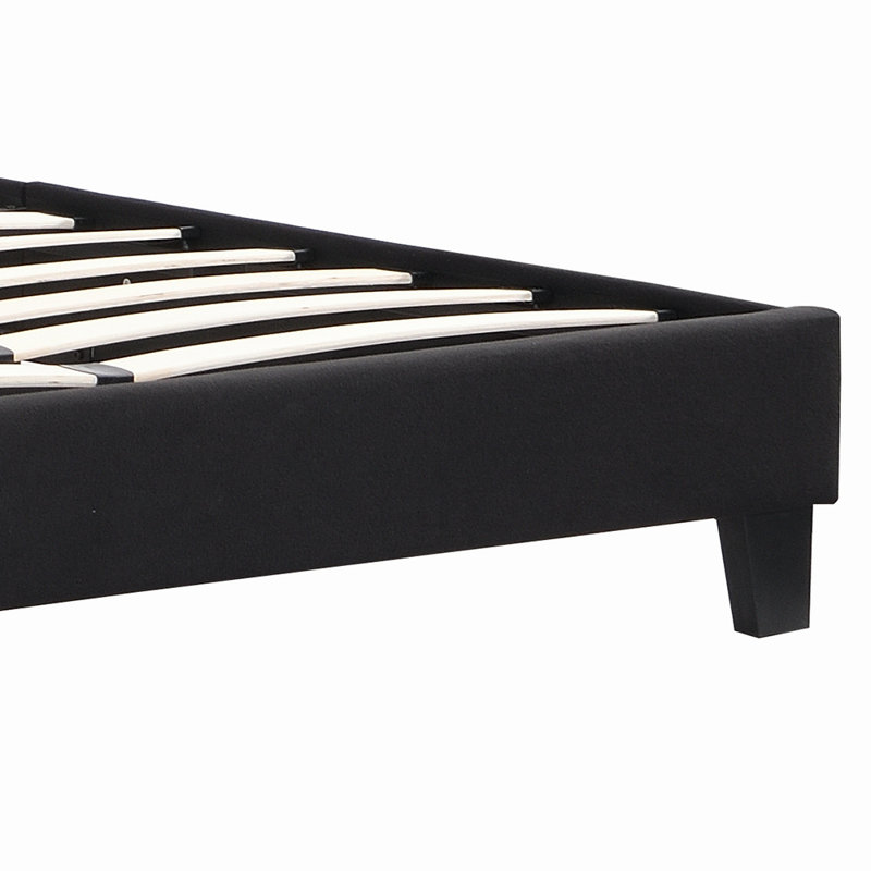 Latitude Run® Lohrman Classic Linen Upholstered Platform Bed Frame ...