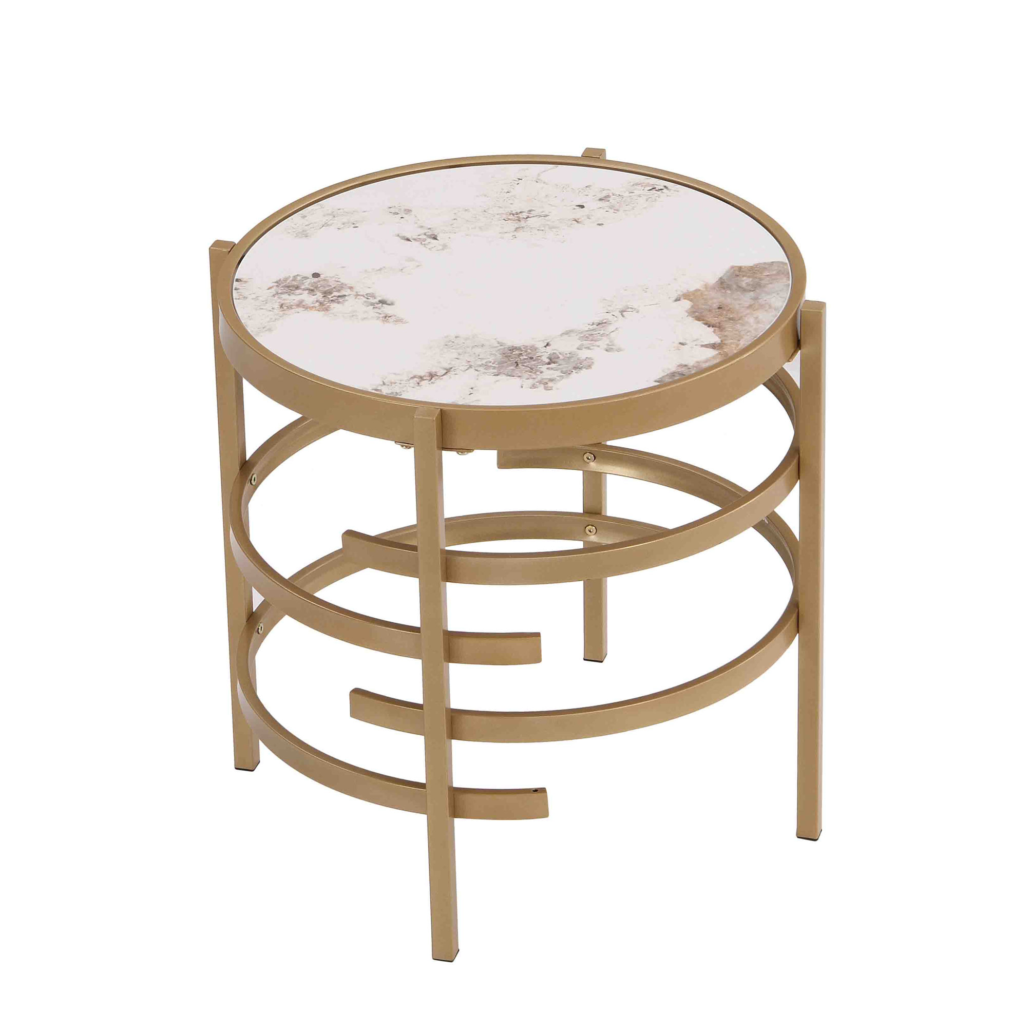 Ebern Designs Modern Side Table, Pandora Sintered Stone End Table ...