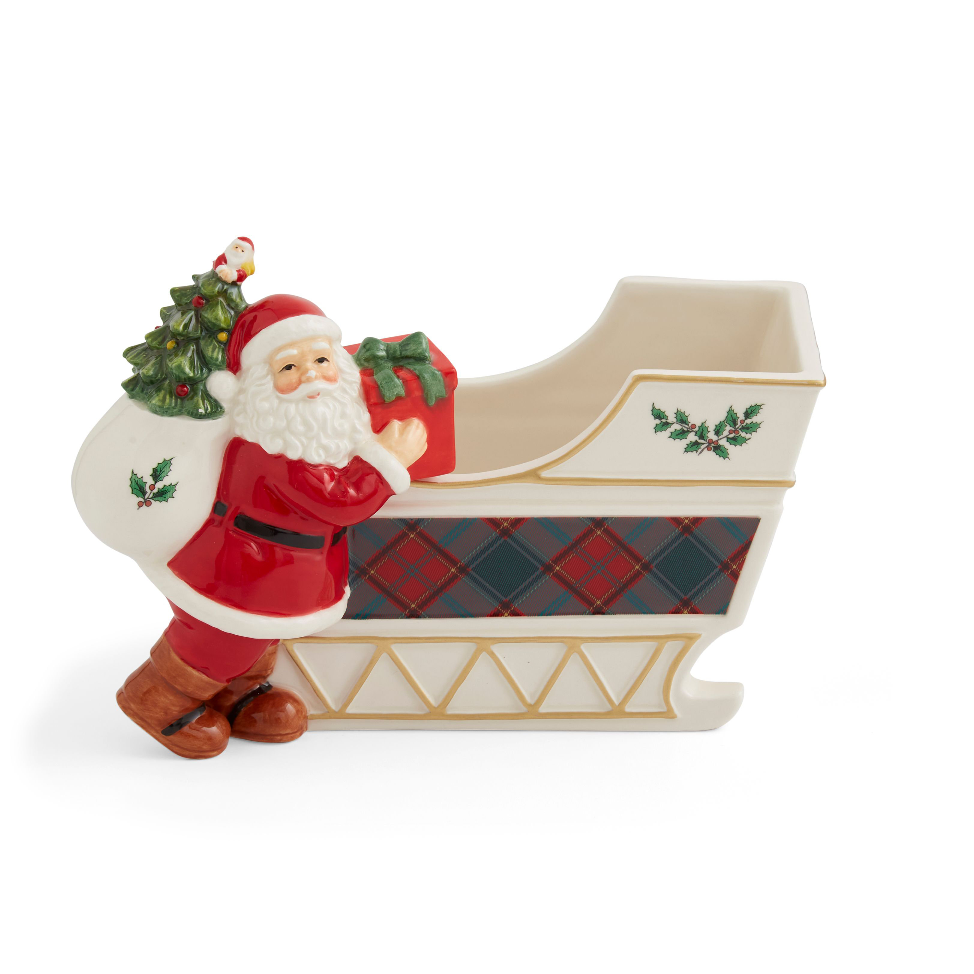 Spode Christmas Tree Santa Sleigh Candy Jar 8" | Wayfair