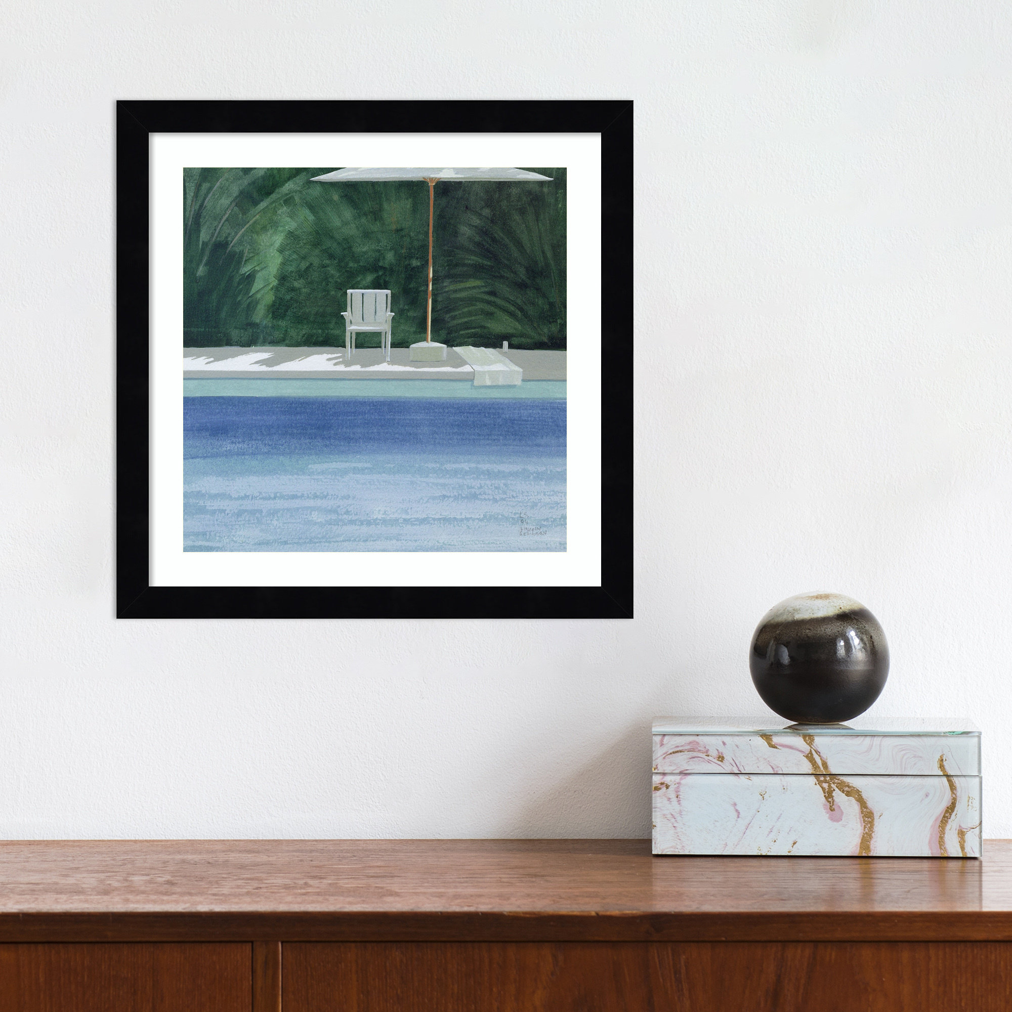 Red Barrel Studio® Poolside By Lincoln Seligman Wood Framed Wall Art ...