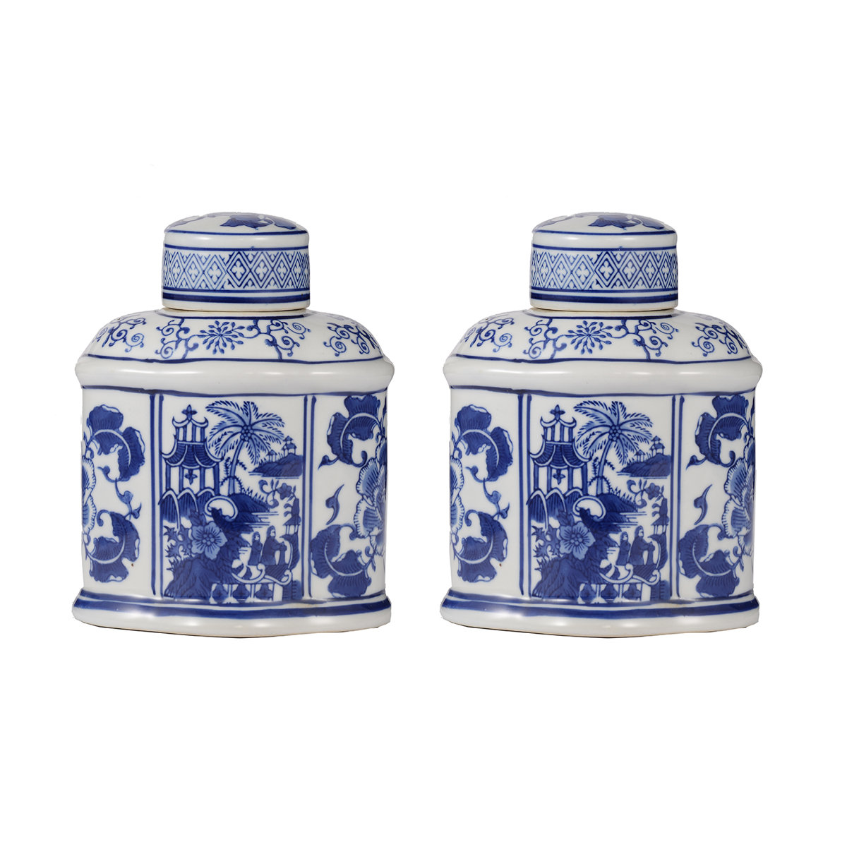 Astoria Grand Oval Porcelain Jars | Wayfair