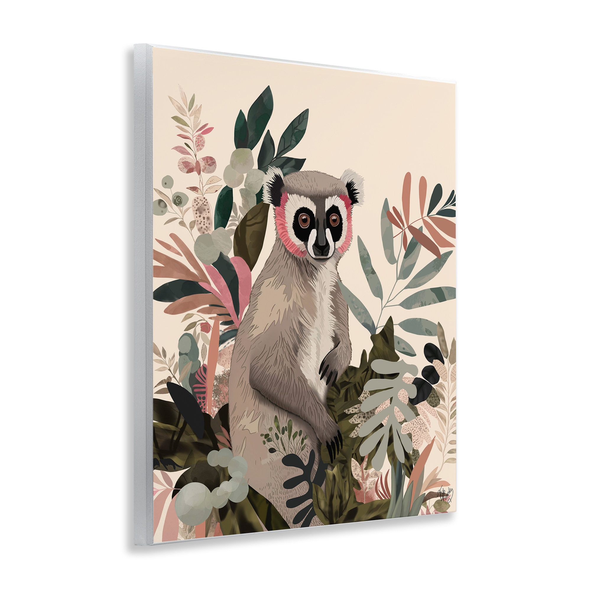 Dakota Fields Lemur in Tropical Tree Wall Plaque Art by Fab Funky | Wayfair