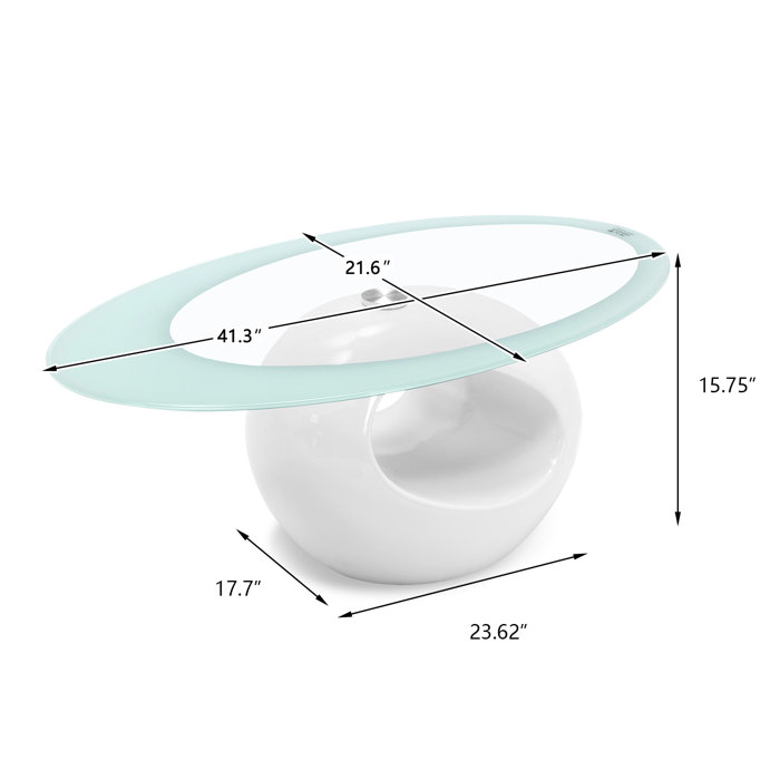 Wade Logan® Mosheim Glass Top Coffee Table & Reviews | Wayfair