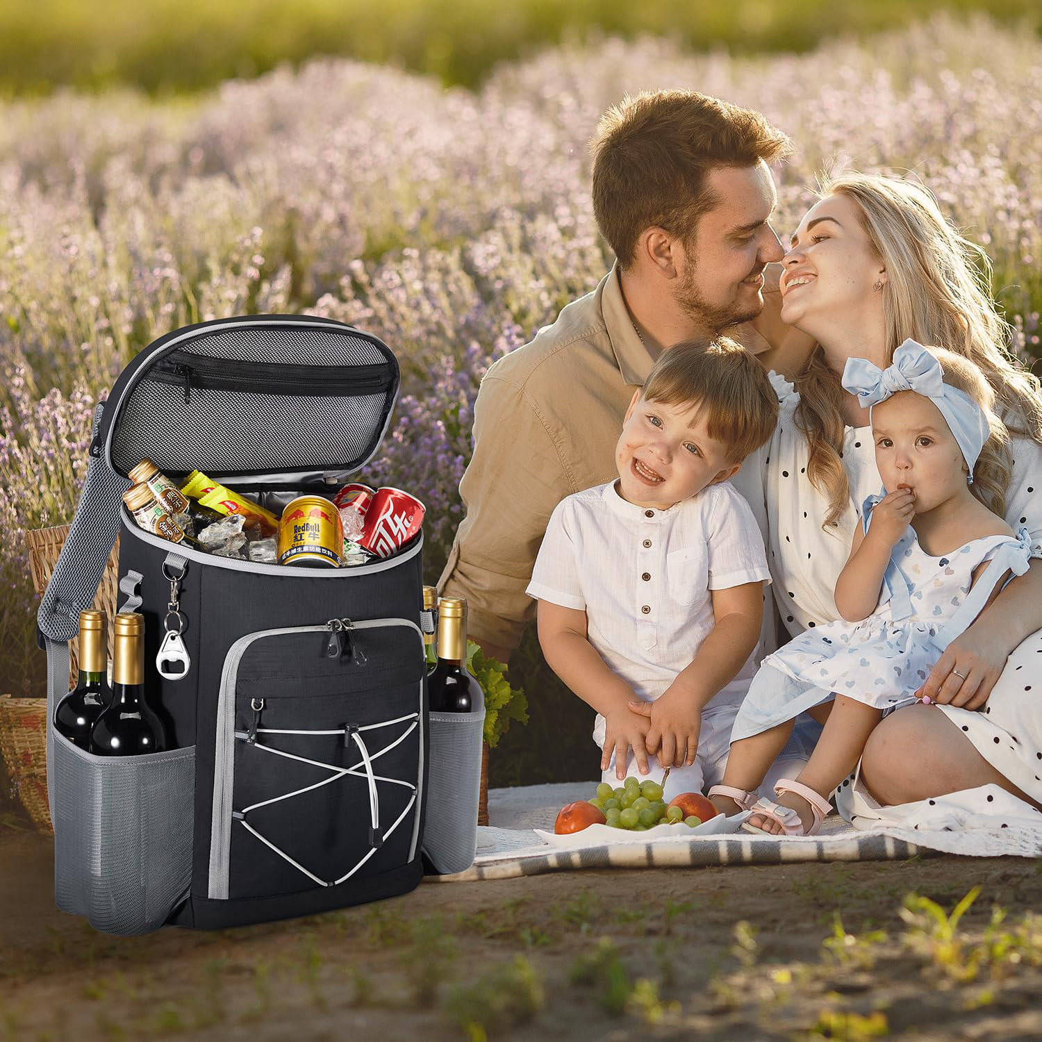 Arlmont & Co. Cooler Backpack, 33 Cans Backpack Cooler Insulated Leak ...