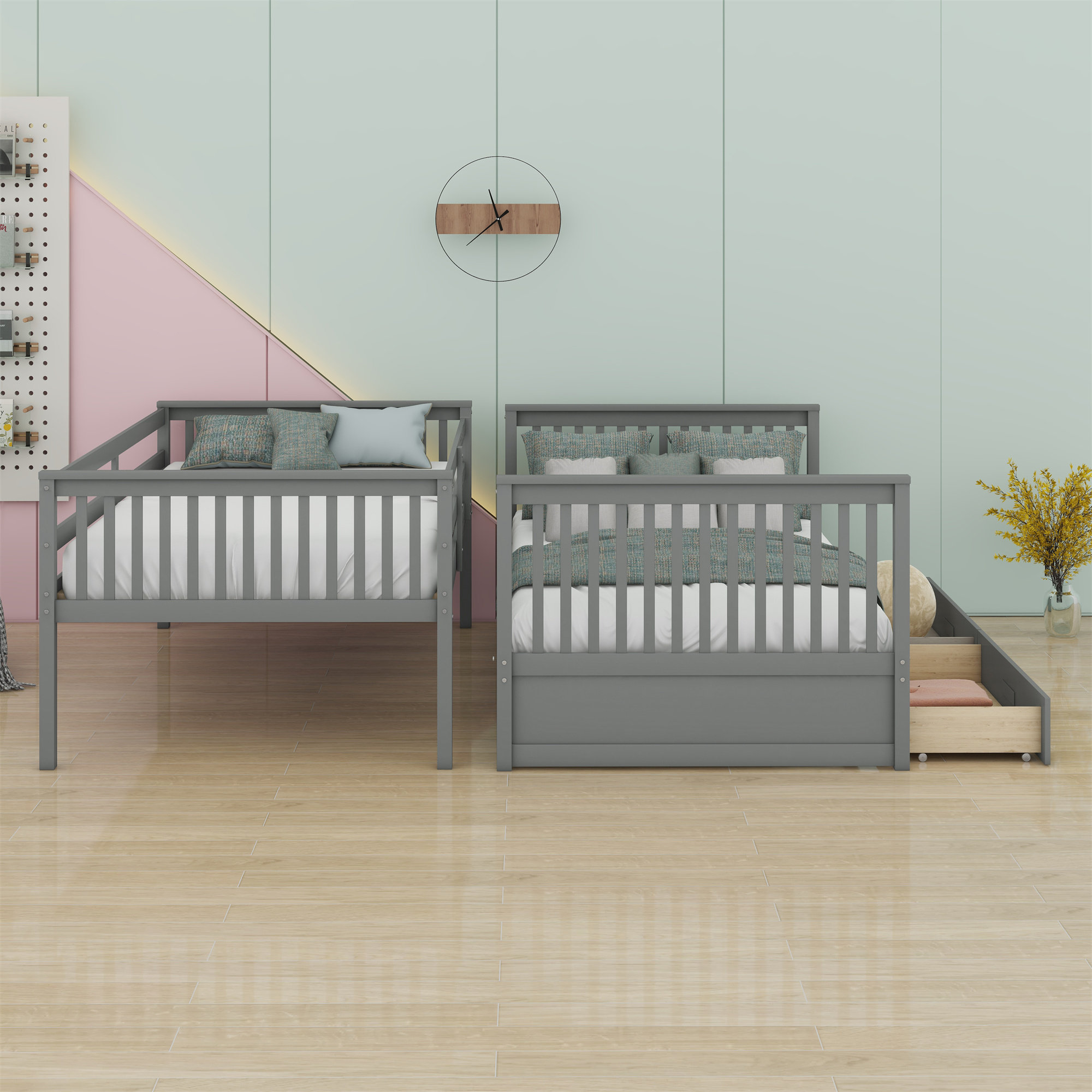 Harriet Bee Jiayan Kids Bunk Bed with Drawers | Wayfair