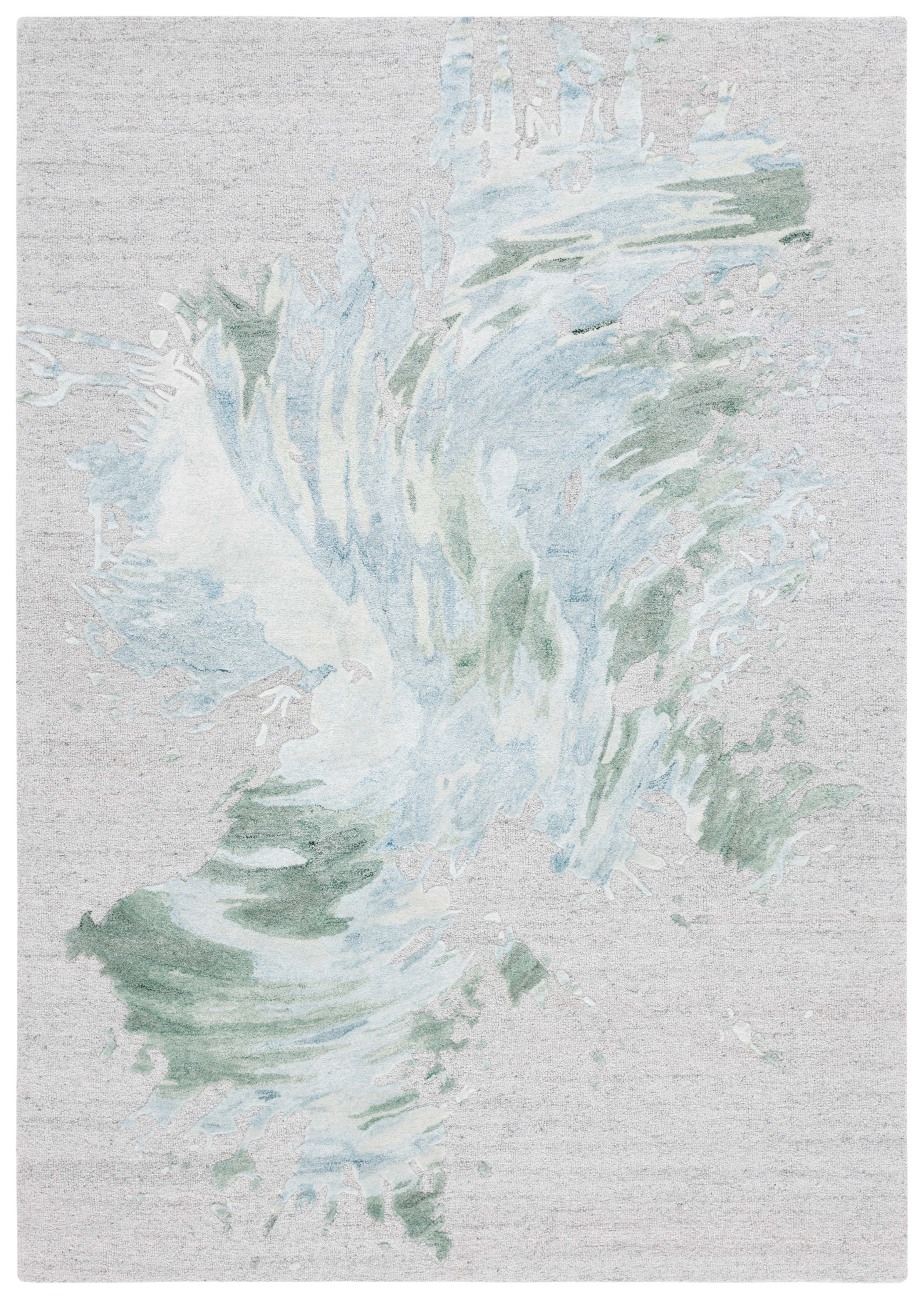 Wrought Studio™ Jazzlin Hand Tufted Performance Abstract Rug | Wayfair