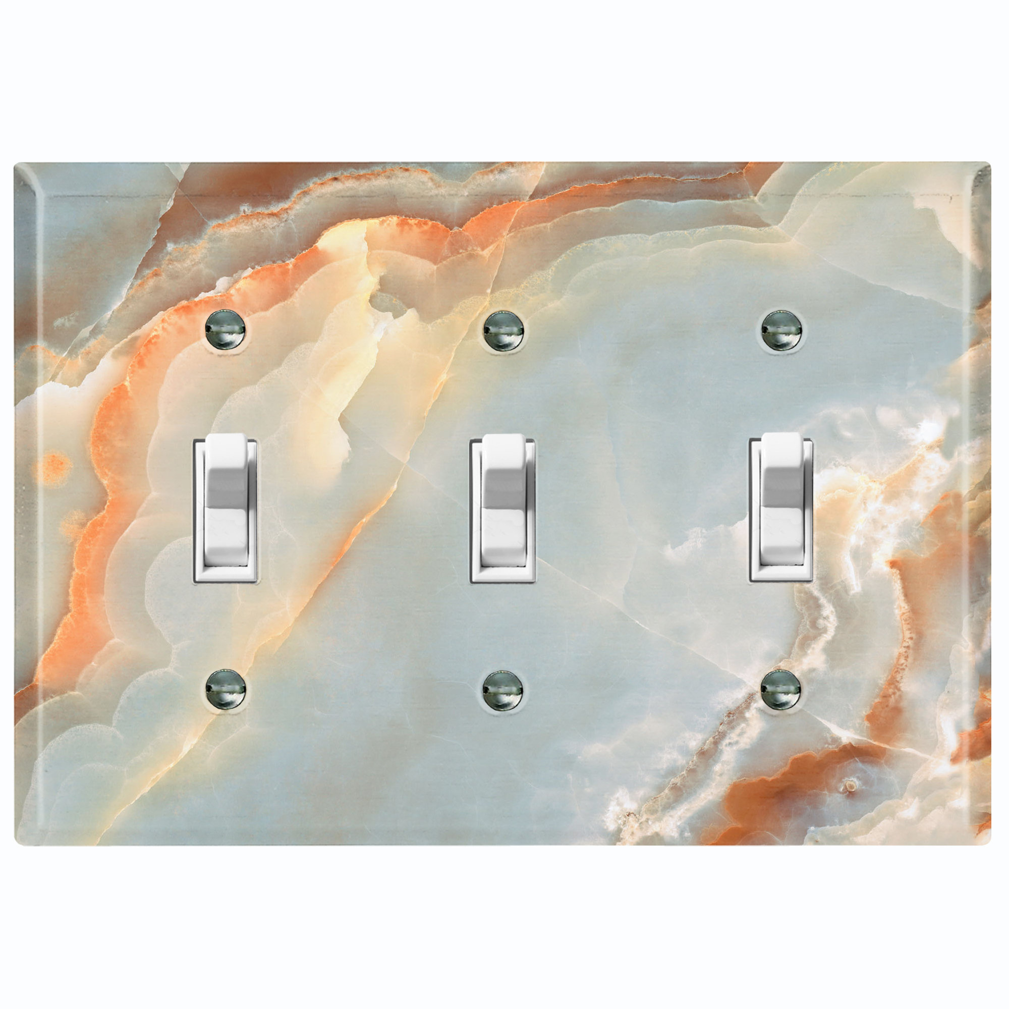 WorldAcc 3-Gang Toggle Light Switch Wall Plate | Wayfair