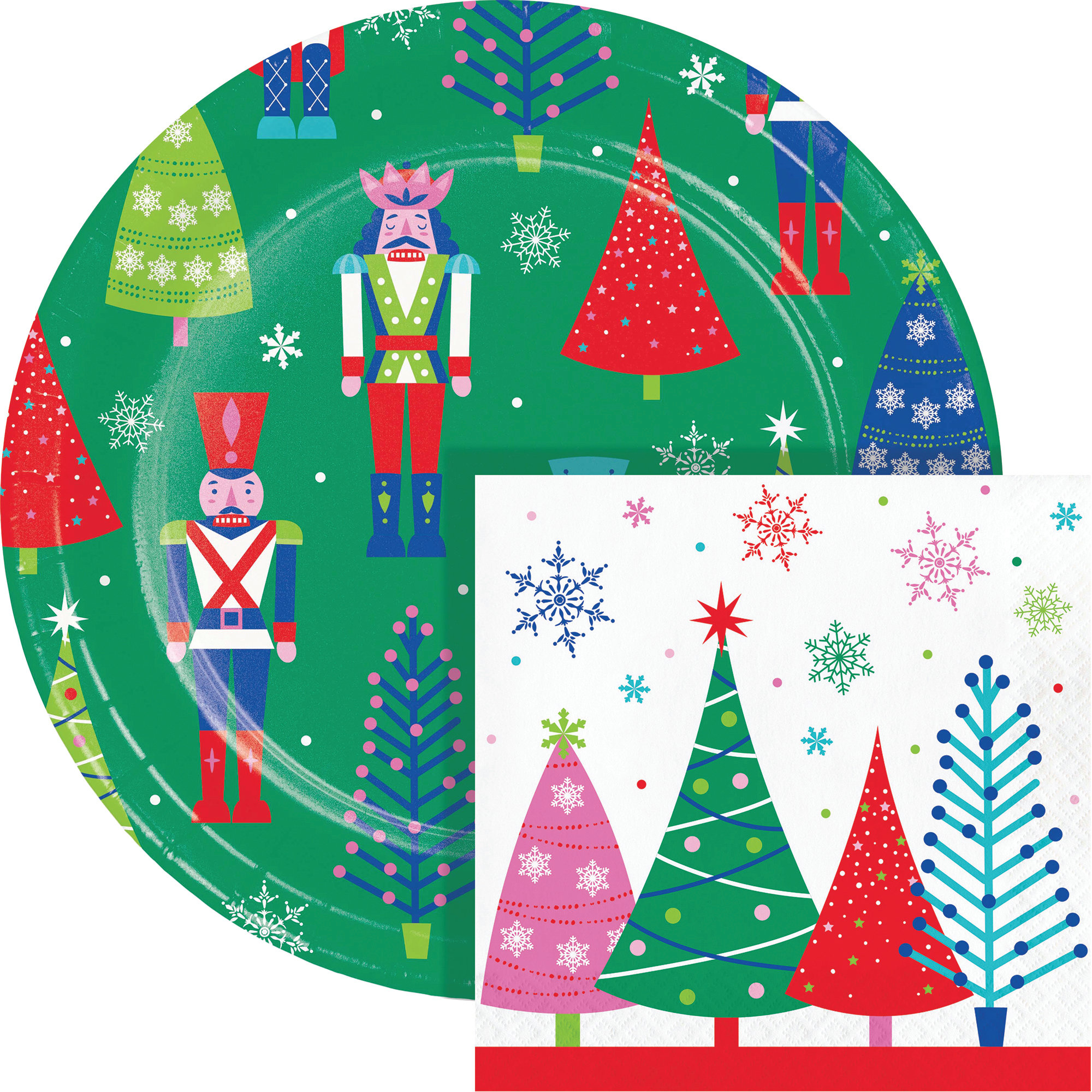 Say Hooray! Joyful and Jolly Plates and Napkins Kit, 48 ct. | Wayfair