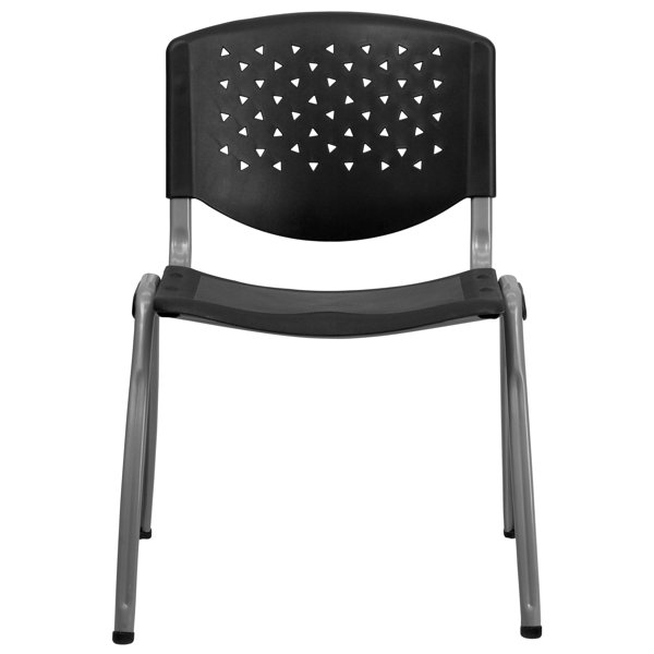 Inbox Zero Oliverson Plastic Stacking Lobby Chairs with Perforated ...