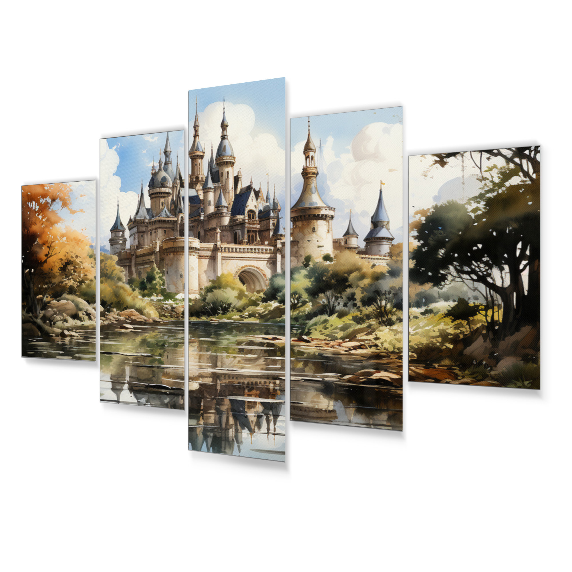Design Art Castles Enchanted Stronghold VI - Architecture Metal Wall ...