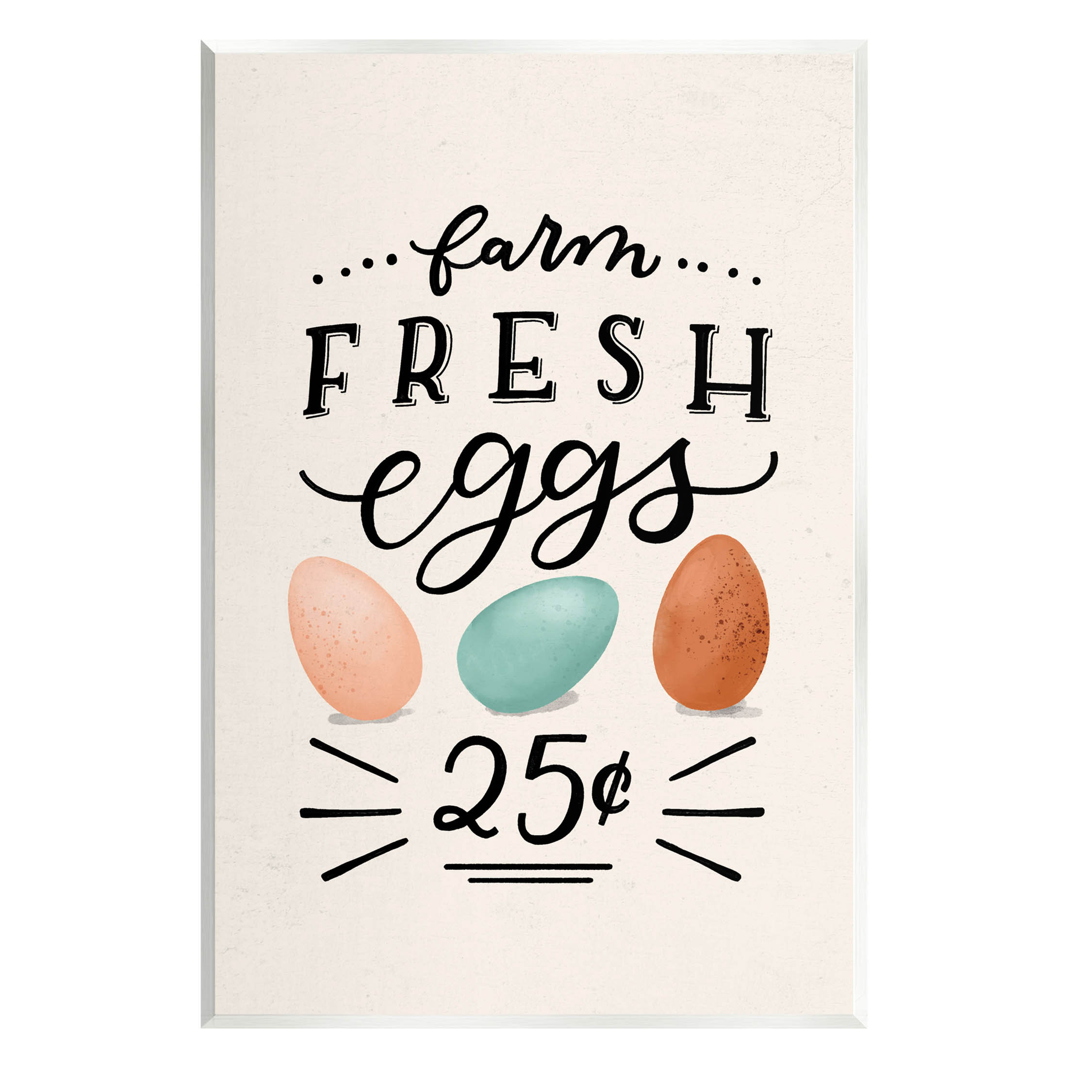 Stupell Industries Farm Fresh Eggs Sign Wall Plaque Art By Loni Harris ...