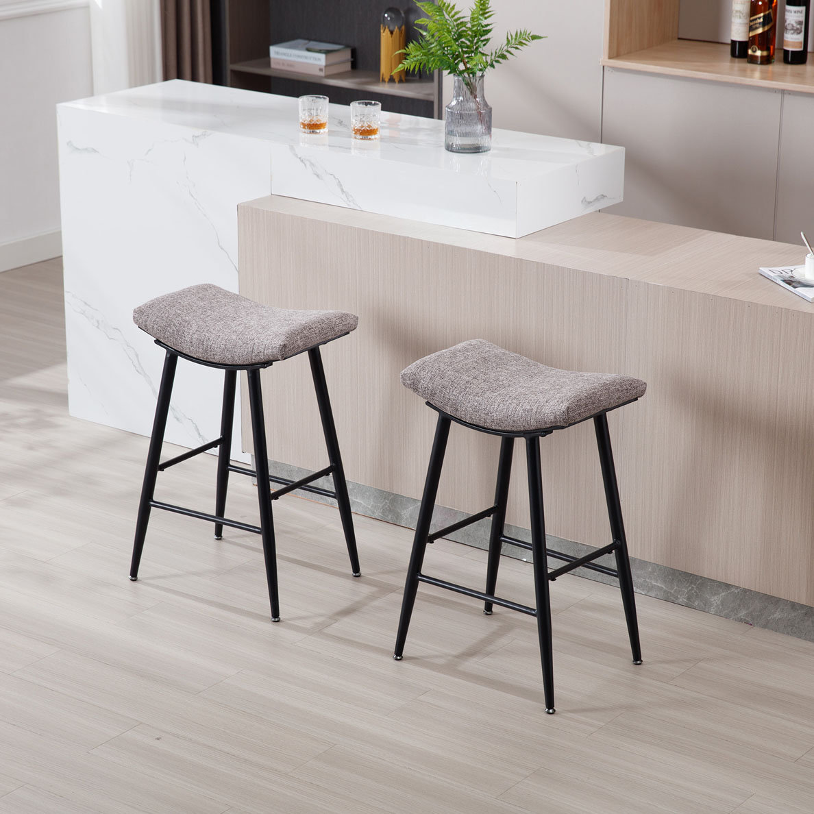 George Oliver Bar Stools Set of 2 | Wayfair