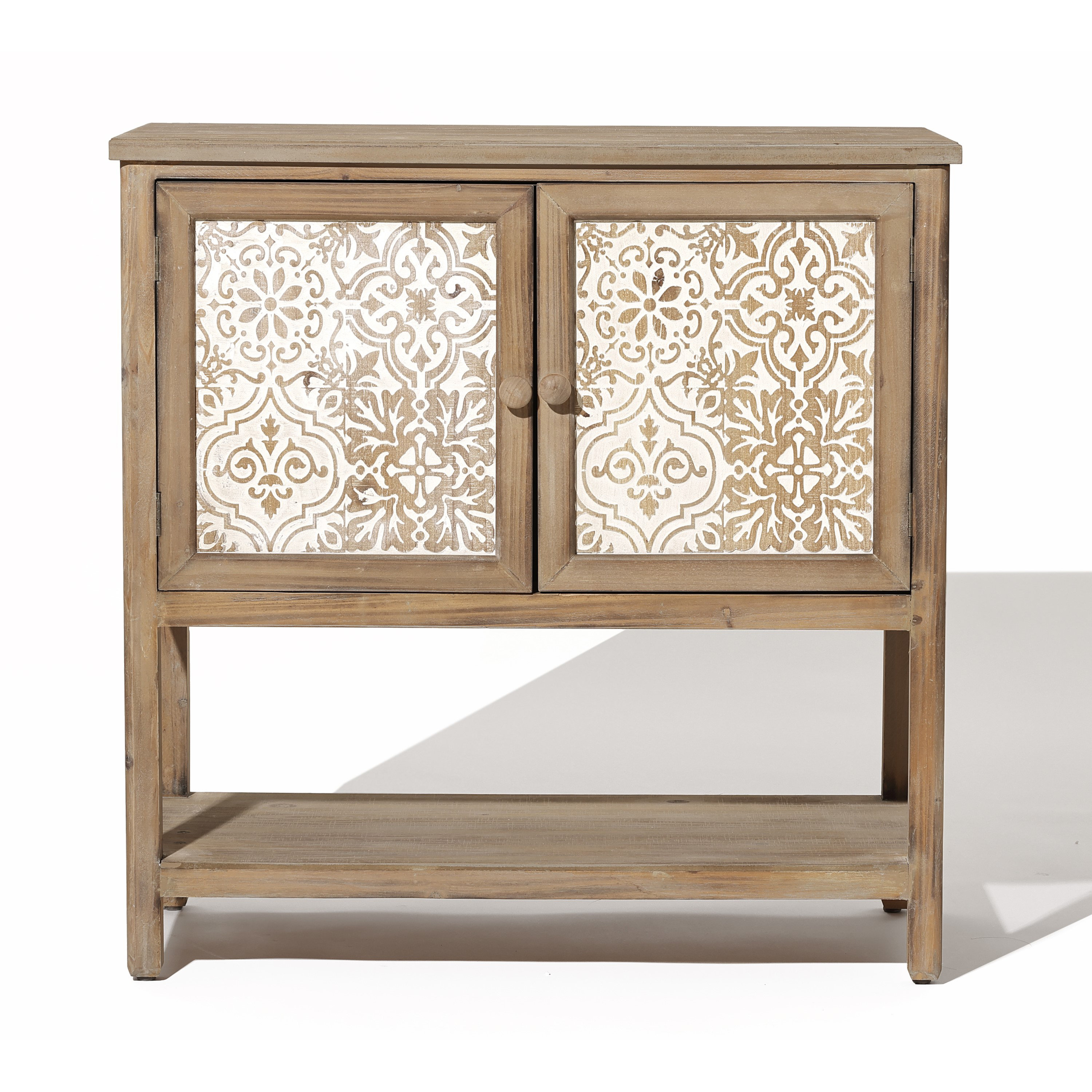 Laurel Foundry Modern Farmhouse Rachel 31.5" Wide Rustic Natural Wood 2 ...