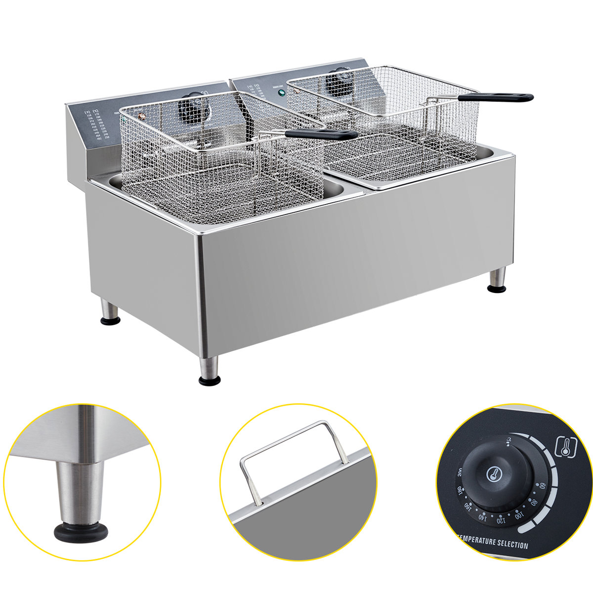 Espiron Optimum Commercial 11l Electric Countertop Fryer Stainless ...