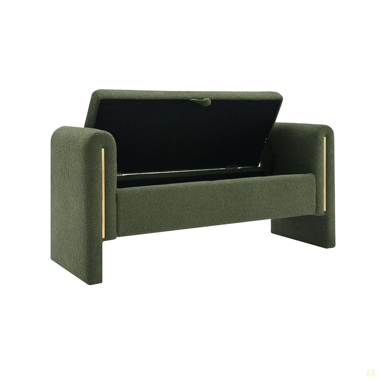 George Oliver Modern Teddy Bed End Bench With Arms And Storage ...