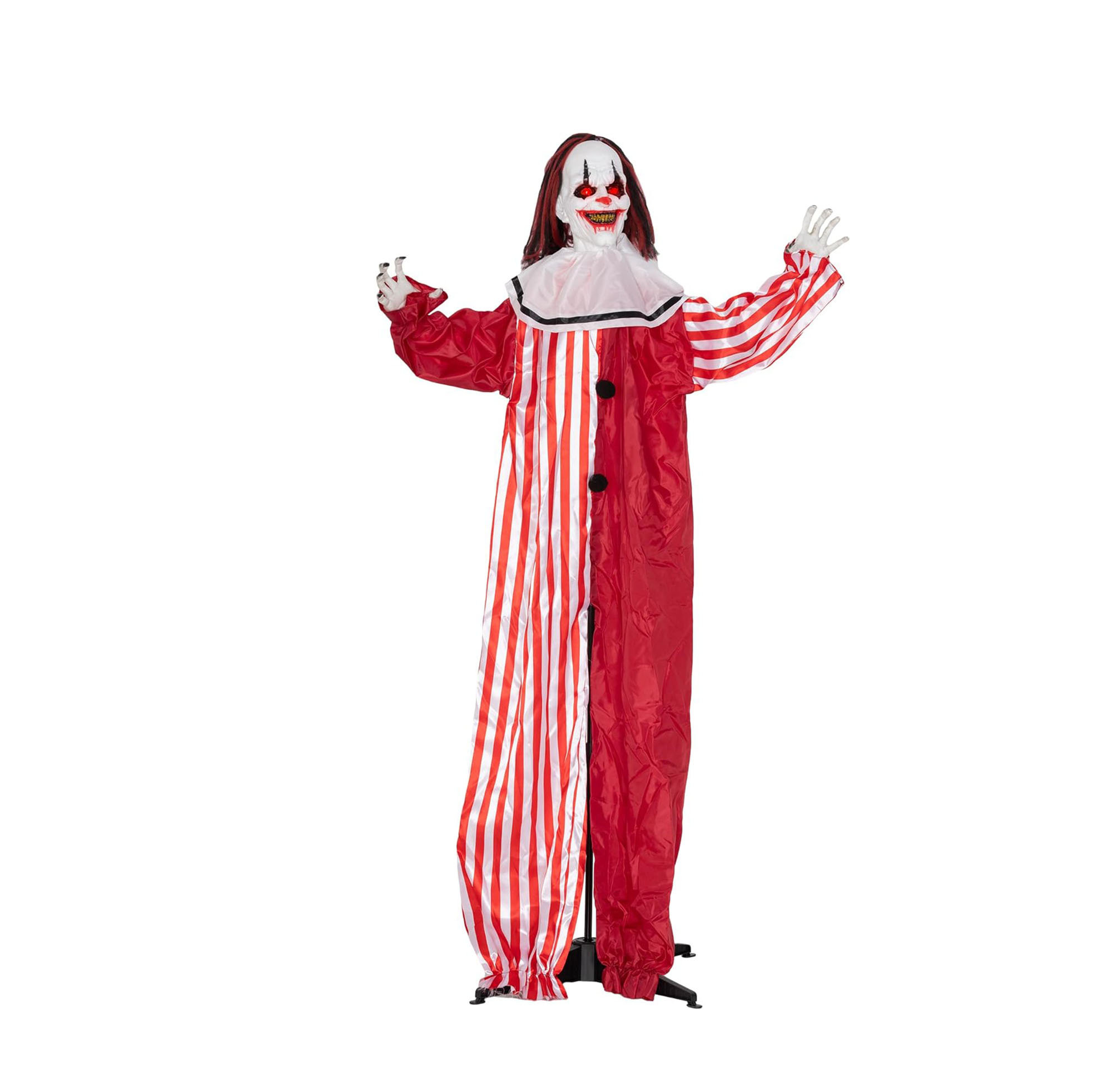 The Seasonal Aisle 165 Cm Life Size Halloween Animated Clown With Red ...