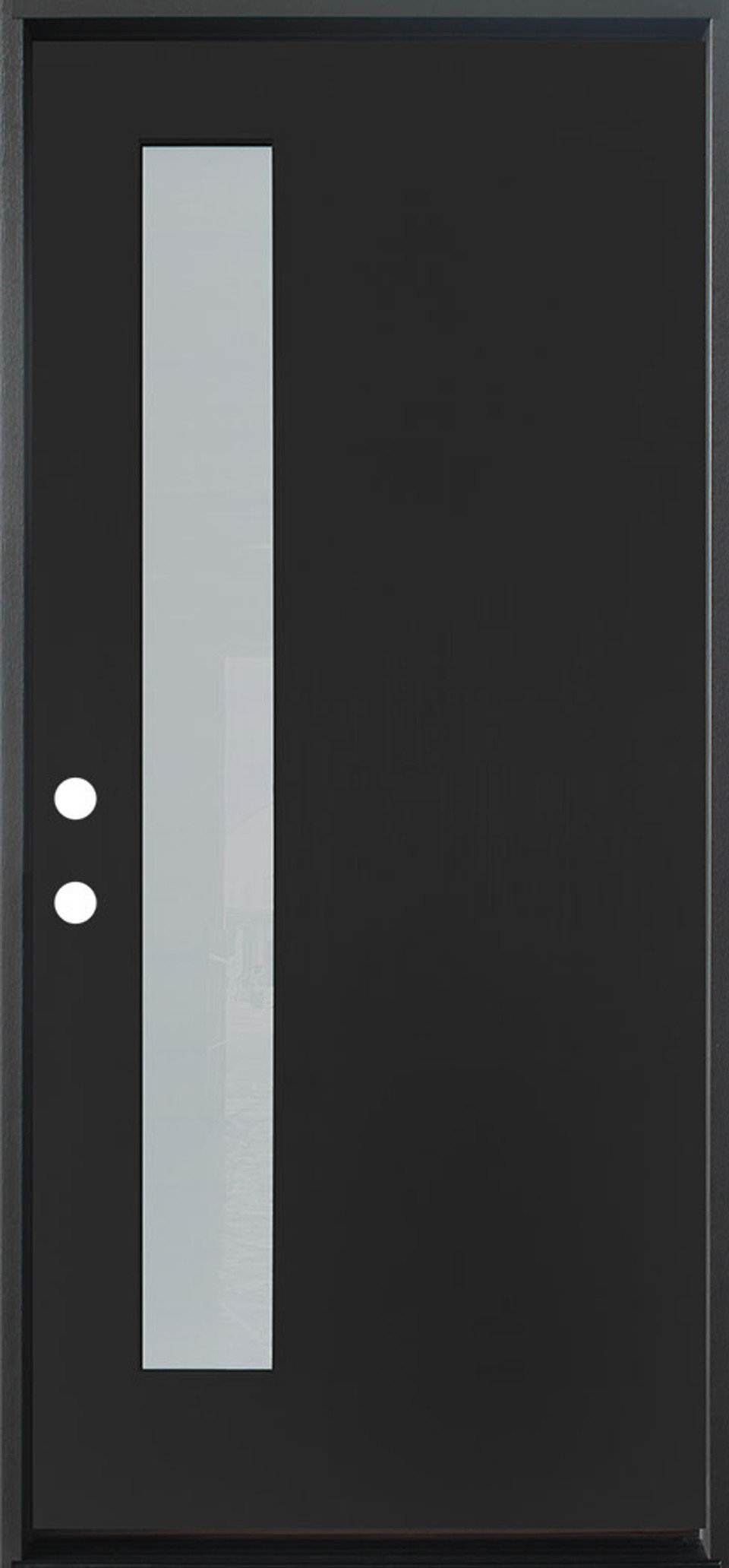 AAA Distributor 1-LITE Offsite Acid Etch Fiberglass Door Painted Black ...