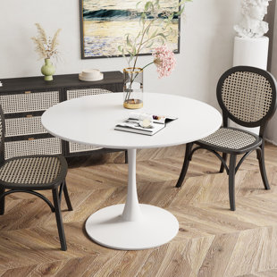 Round White Kitchen & Dining Tables You'll Love | Wayfair